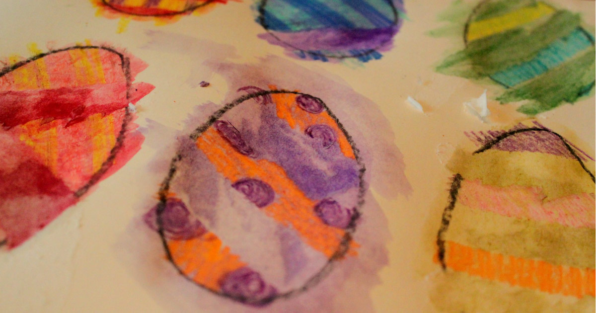 Toddler Friendly Watercolor Easter Eggs Art | Hands On As We Grow®