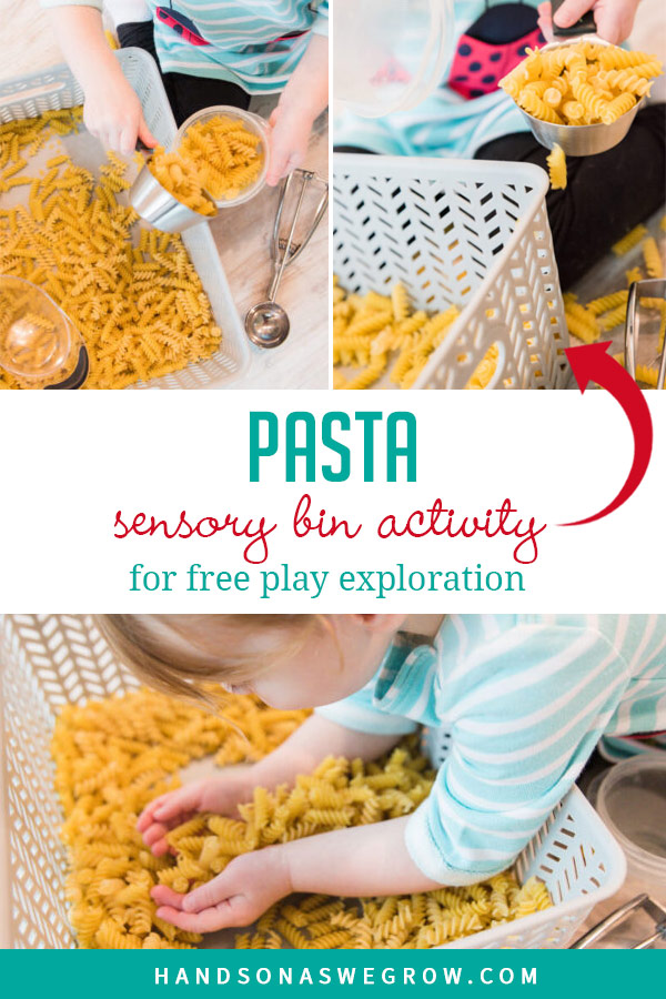 Pasta Sensory Bin Activity for Free Play | Hands On As We Grow®