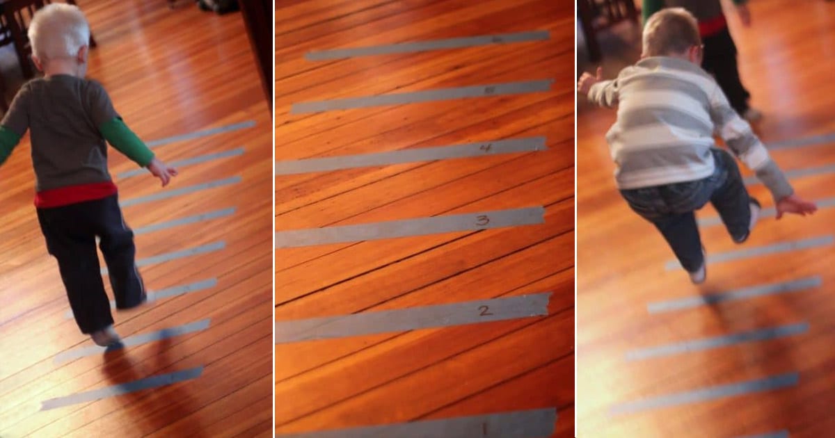 Brand New Tape Jumping Gross Motor Activity for Kids | Hands On As We Grow®