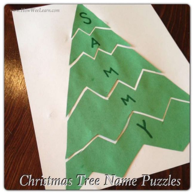 Christmas Name Puzzle from How Wee Learn