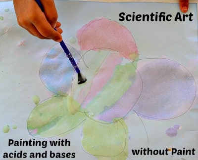 Scientific Art: Painting with acids and bases from Blog Me Mom