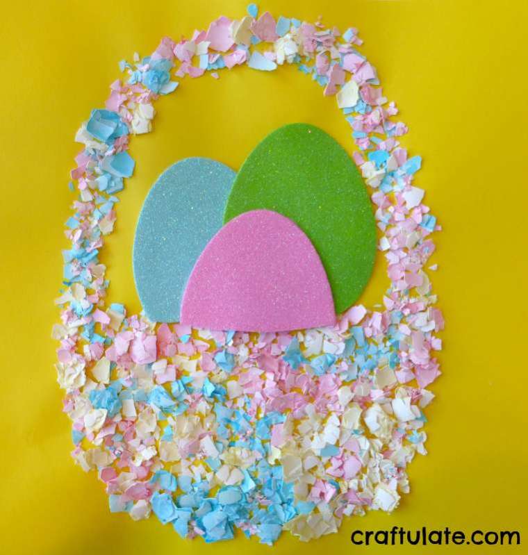 Easter Basket Egg Shell Art From Craftulate