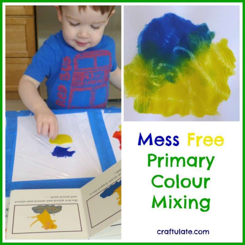Mess Free Primary Colour Mixing from Craftulate