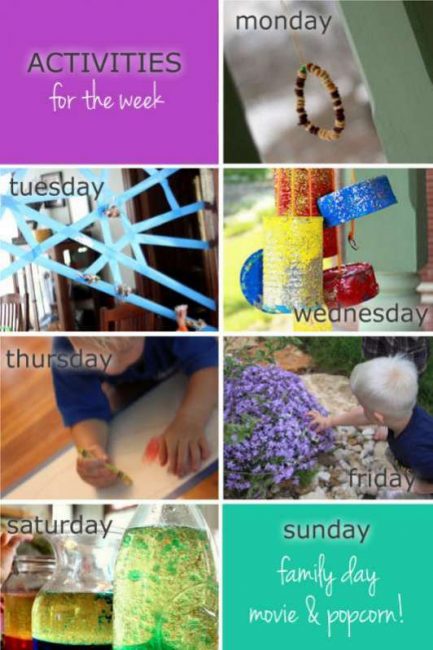 Weekly Activities Planner Sample 4 - Hands On As We Grow®