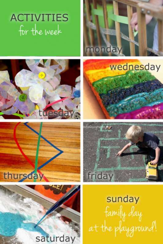 Weekly Activities Planner Sample 3 - Hands On As We Grow®