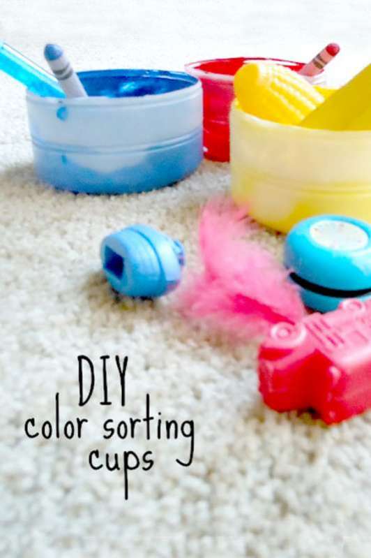 DIY Cups for Color Sorting Activities | hands on : as we grow