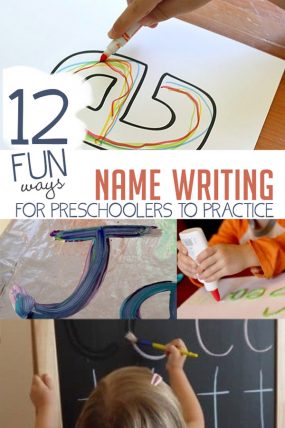 Practice Name Writing in 12 Fun Ways for Preschoolers