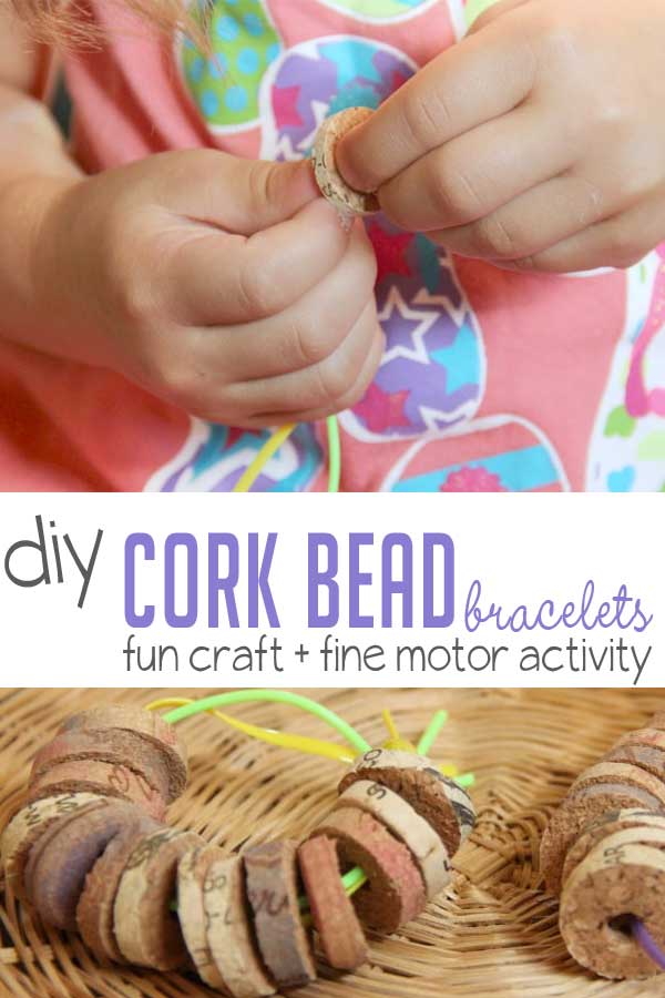 Cork Bead Bracelets Threading Activity