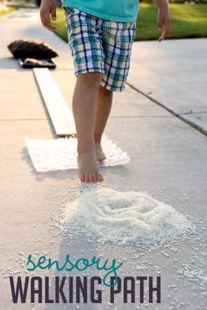 Simple Sensory Walking Path for Feeling with Your Feet - Hands On As We ...