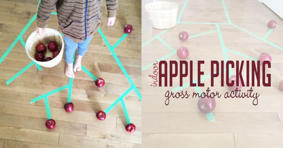 No Prep Gross Motor Indoor Apple Picking Activity | HOAWG