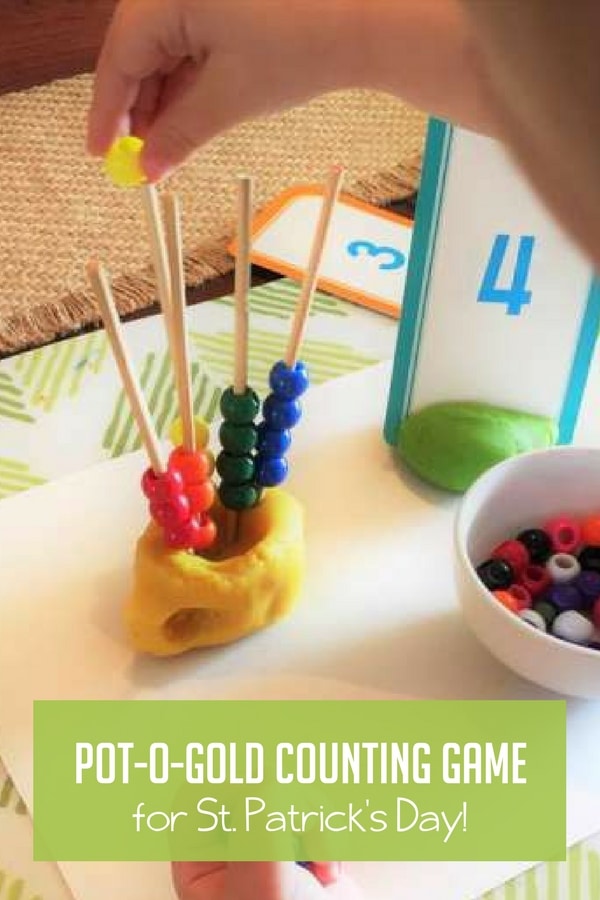 Rainbow Bead Counting Game for St. Patrick's Day | Hands On As We Grow®