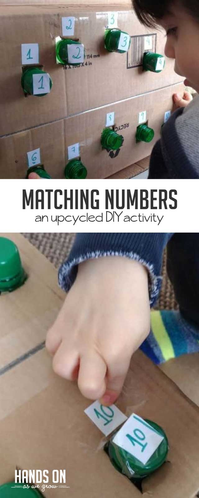 Easy Upcycled DIY Number Matching Box | Hands On As We Grow