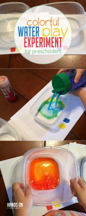 Colorful Water Play Experiment for Preschoolers | Hands On As We Grow®