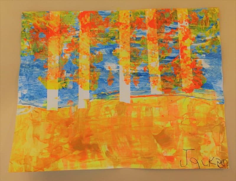 Super Simple Autumn Landscape Art Activity for Kids | HOAWG