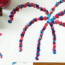 4th of July Fireworks Simple Preschool Handprint Craft - HOAWG