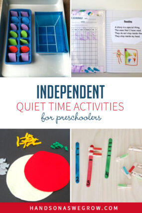 Preschoolers Quiet Time Activities Perfect for 4 Year old's | HOAWG