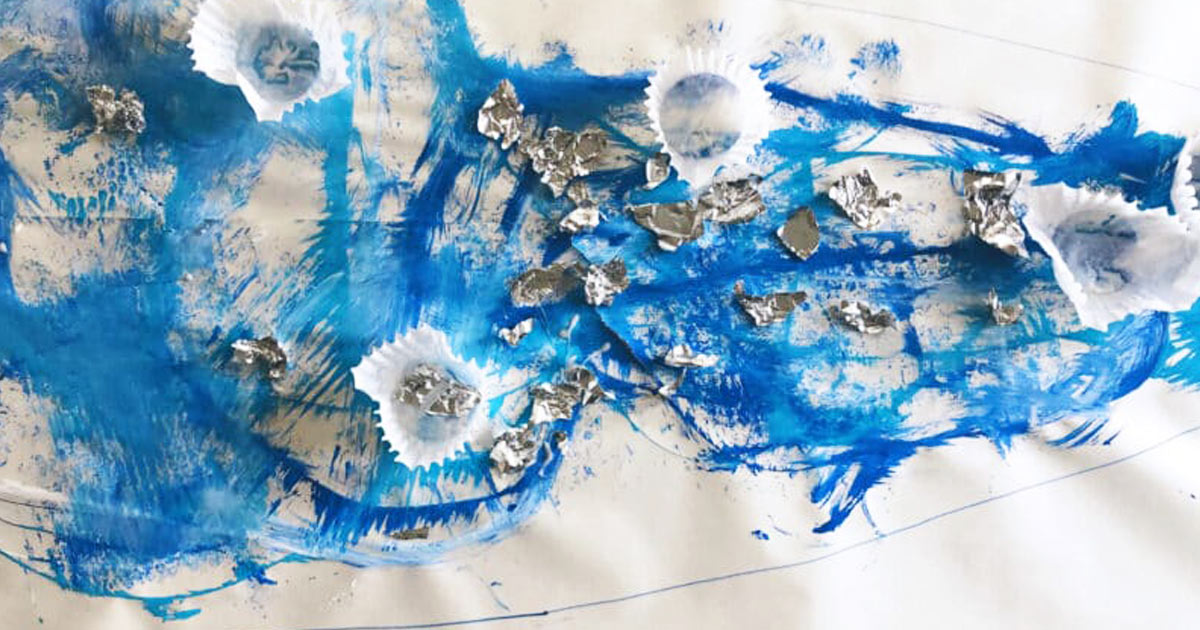 Creative All Ages Winter Big Art Painting Project | Hands On As We Grow®