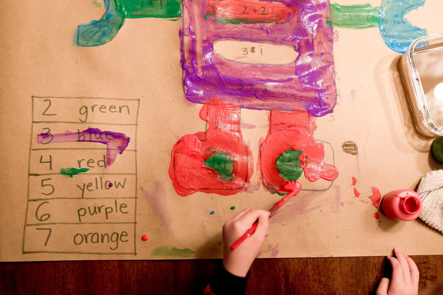 Super-Sized Math + Painting Activity for Kids - Hands On As We Grow®