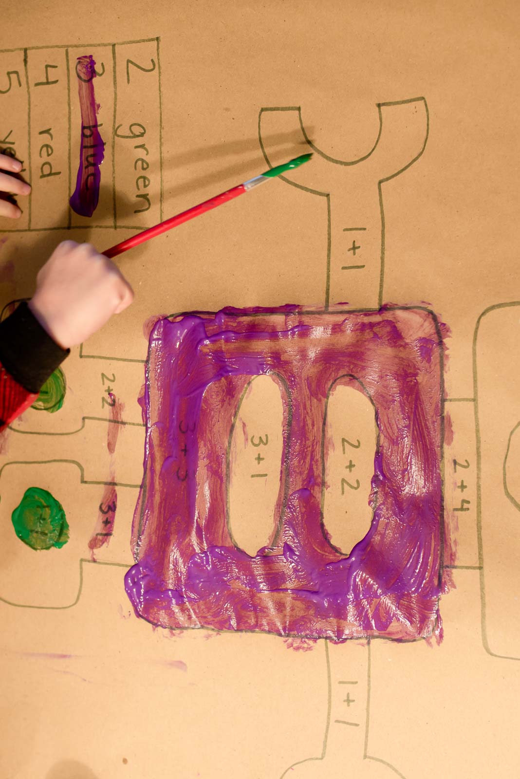 Super-Sized Math + Painting Activity for Kids - Hands On As We Grow®