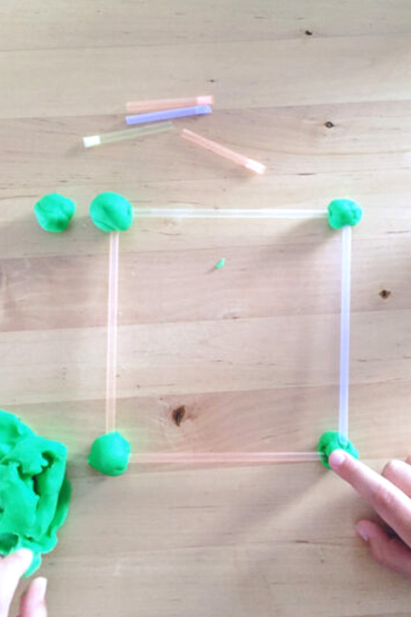 Super Easy Play Dough Straw Buildings for Kids - Hands On As We Grow®