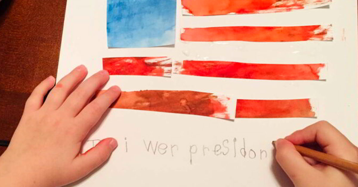 Patriotic President's Day Preschool Art Activity | Hands On As We Grow®