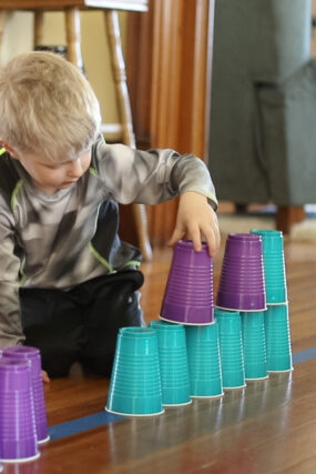 Simple Stacking Cups Activity for Toddlers - Hands On As We Grow®