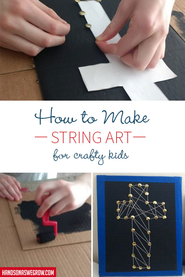 Easy Cardboard String Art for Kids | Hands On As We Grow®