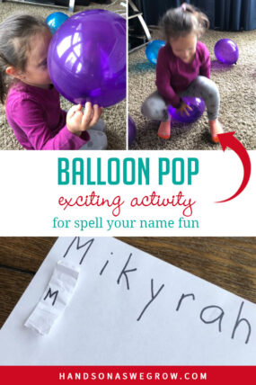 Balloon Pop Activity for Exciting Spell Your Name Fun | HOAWG