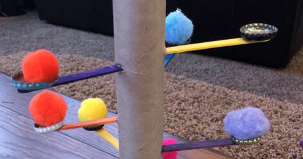 Pom Pom Balance Tree an Easy Fine Motor Activity - HOAWG