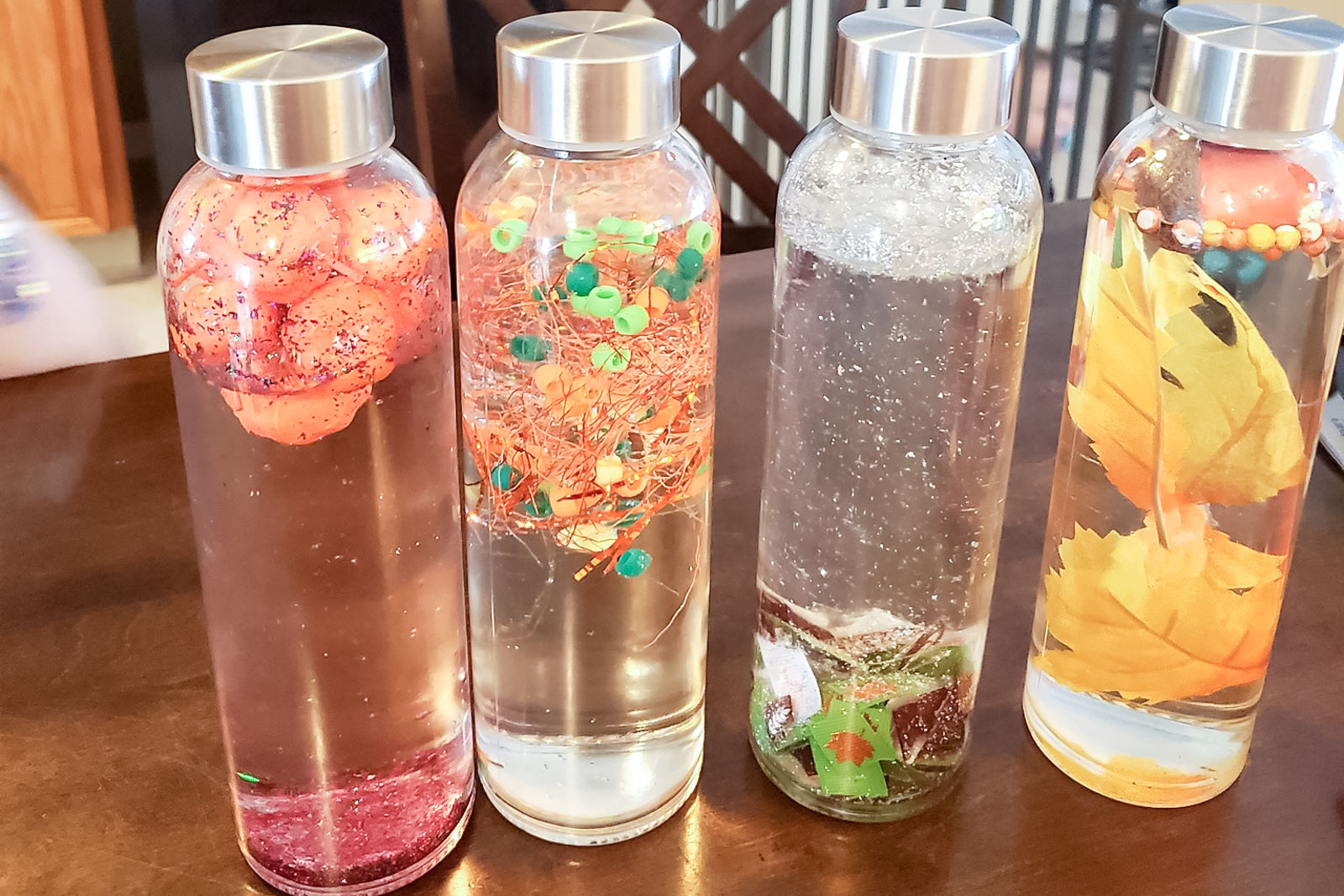 Fall Sensory Bottles are Quick and Easy for Kids to Make - HOAWG