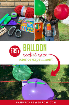 Balloon Rocket Race a Super Simple Science Experiment | HOAWG