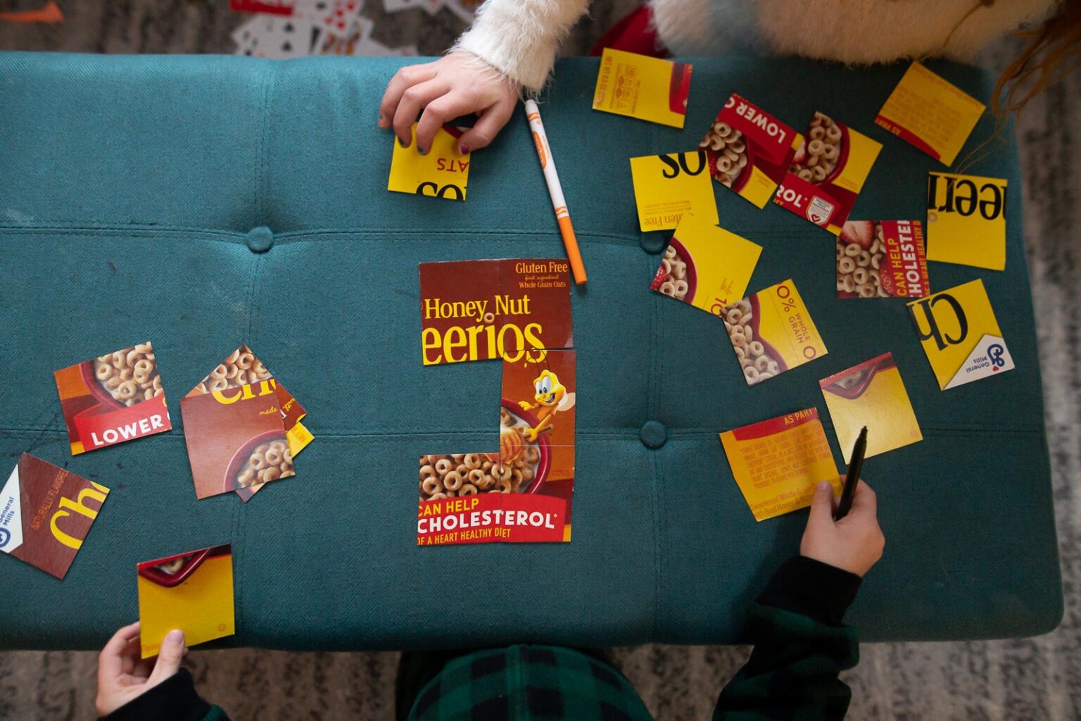 Simple Cereal Box Math Puzzle Search and Solve for Kids - HOAWG