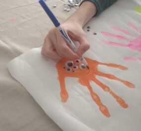 Handprint Monsters Creative Spooky Toddler Art for Halloween