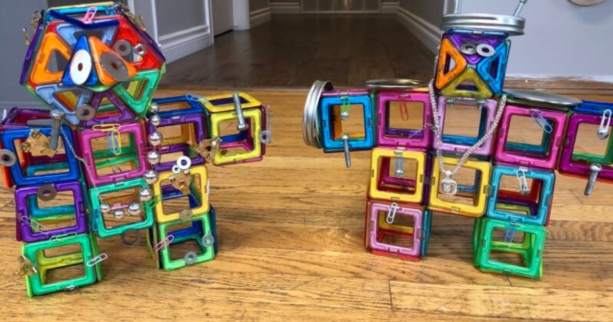 Magnetic Tiles Robot Creative and Simple Activity - HOAWG