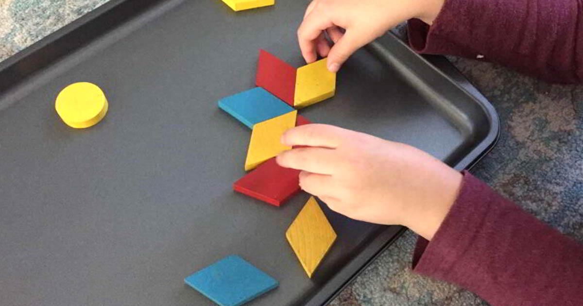 Pattern Blocks Snowflake Designs Activity Challenge - HOAWG