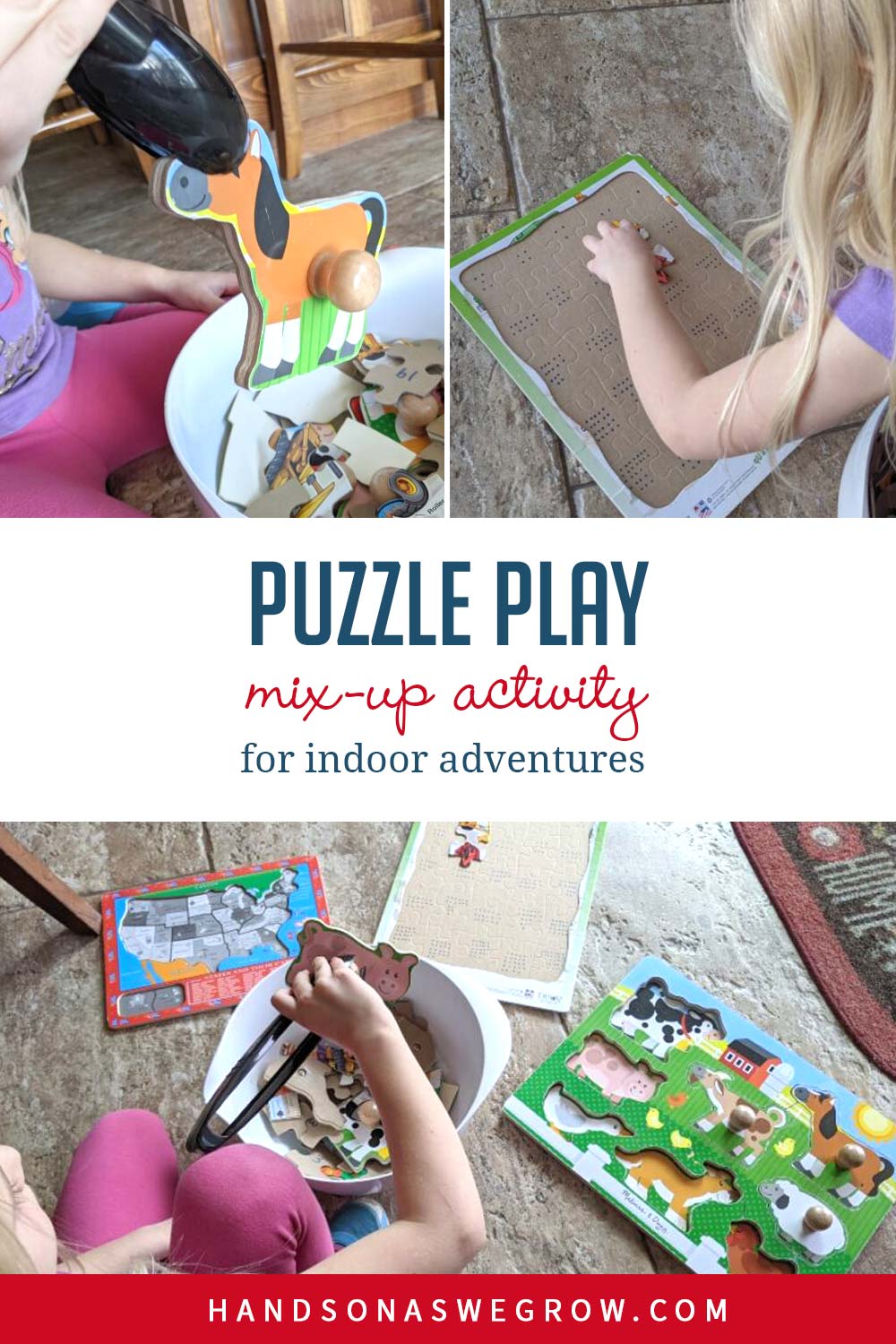 Puzzle Play Mix-Up Activity for Indoor Adventures | HOAWG