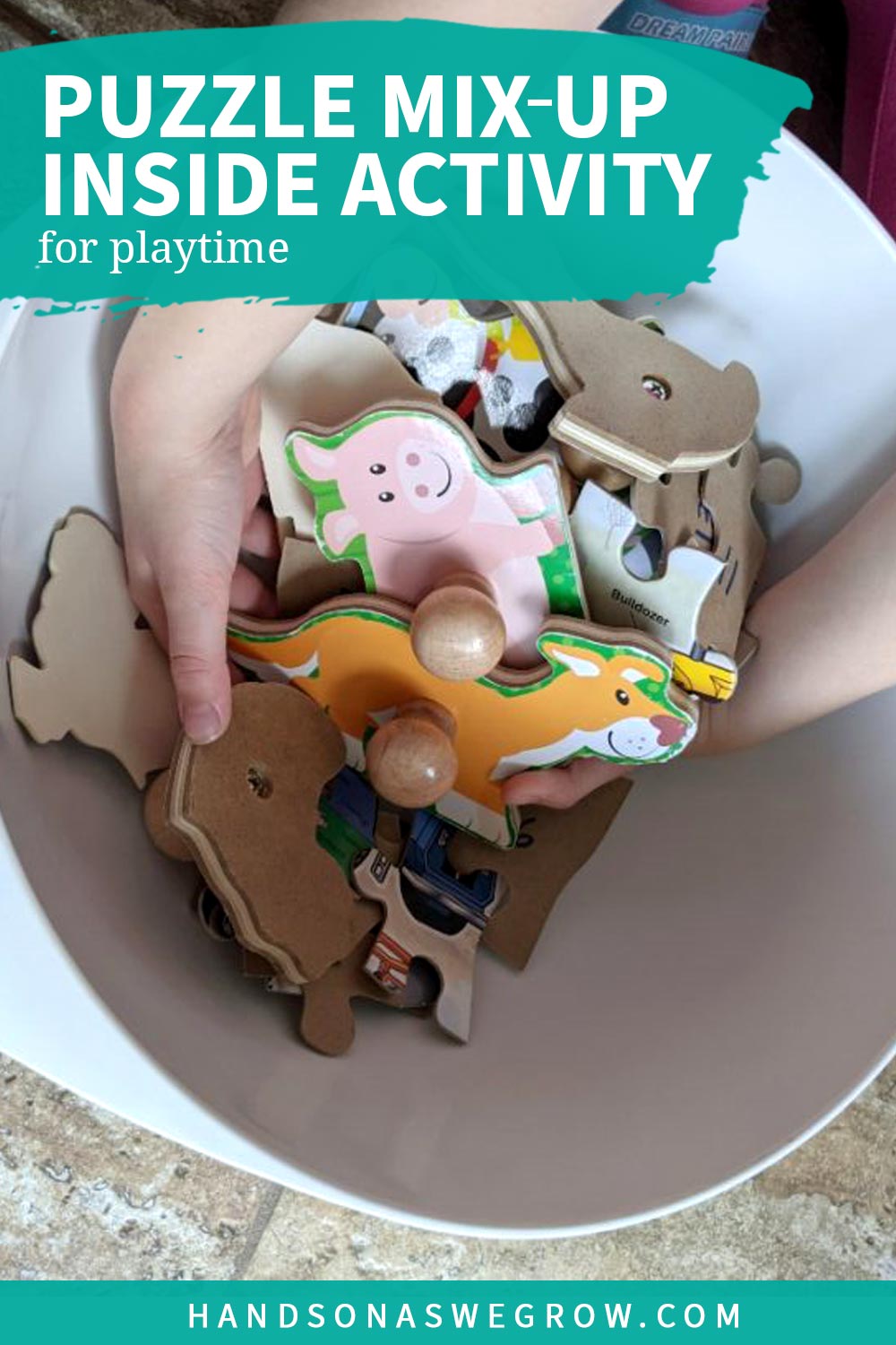 Puzzle Play Mix-Up Activity for Indoor Adventures | HOAWG