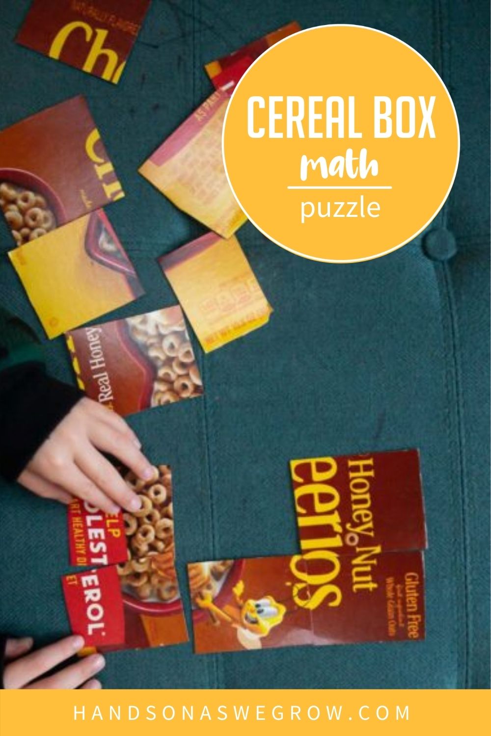 Simple Cereal Box Math Puzzle Search and Solve for Kids | HOAWG
