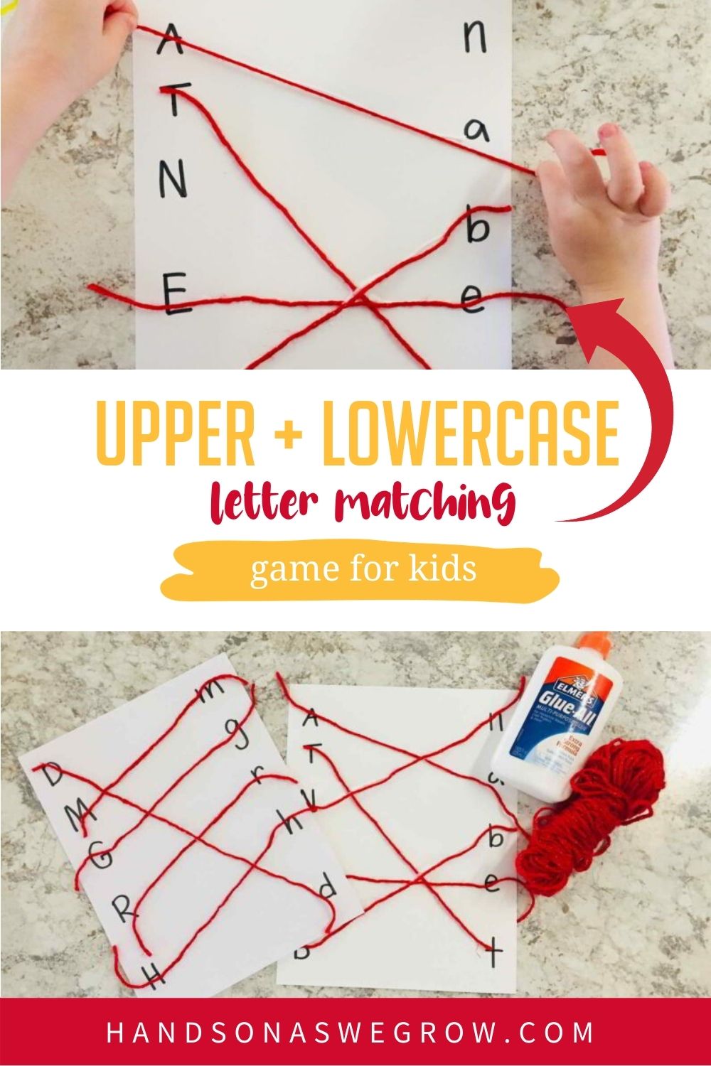 Upper and Lowercase Letter Match Activity with String | HOAWG®