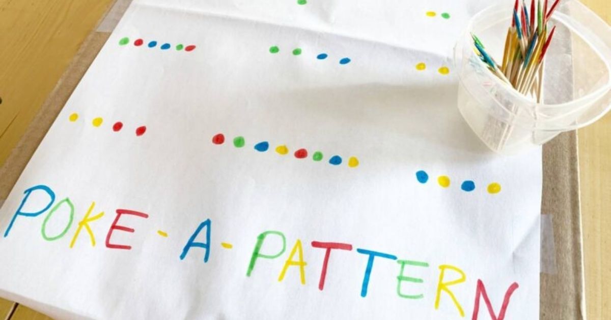 Easy Poke a Pattern Activity for Preschoolers - Hands On As We Grow®