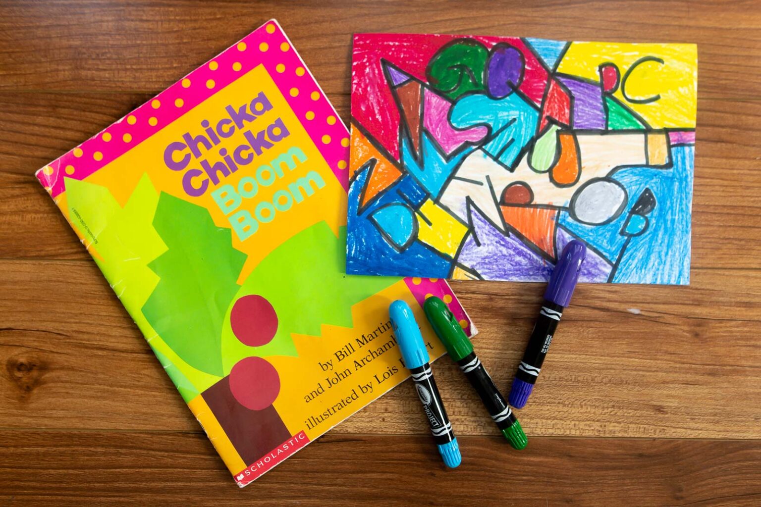 Alphabet Art Project Paired with Chicka Chicka Boom Boom!