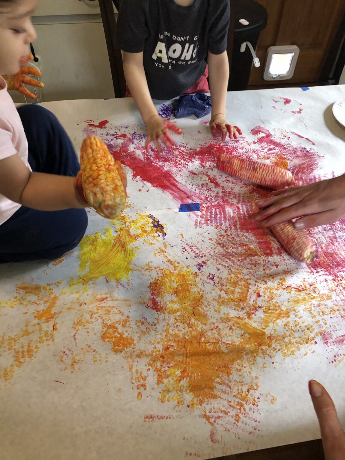Corn Cob Painting is a Simple Fun Art Activity for Toddlers - HOAWG