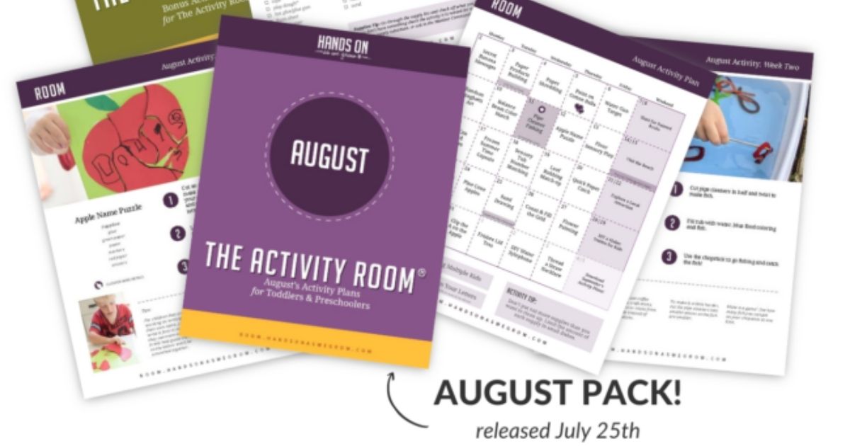 Activity Plan for Week of August 9th in The Activity Room - HOAWG