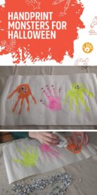 Handprint Monsters Creative Spooky Toddler Art for Halloween