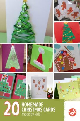 20 Homemade Christmas Cards 3 Year Old Kids Can Make - HOAWG