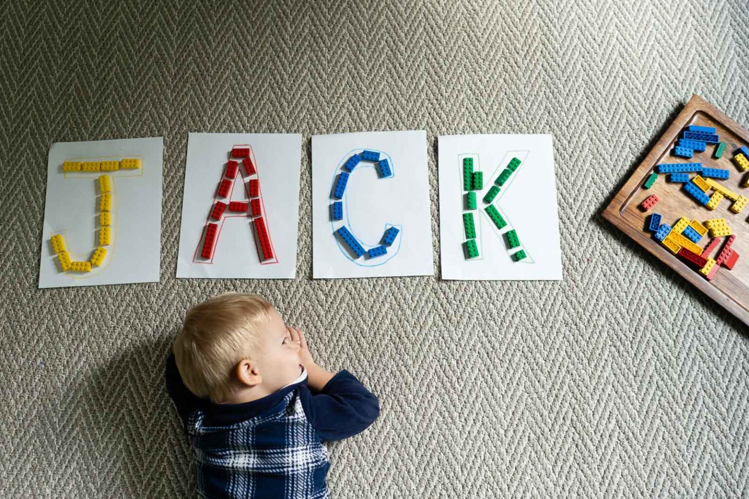 How to Make LEGO Letters with Your Toddler (+ Learn Colors!)