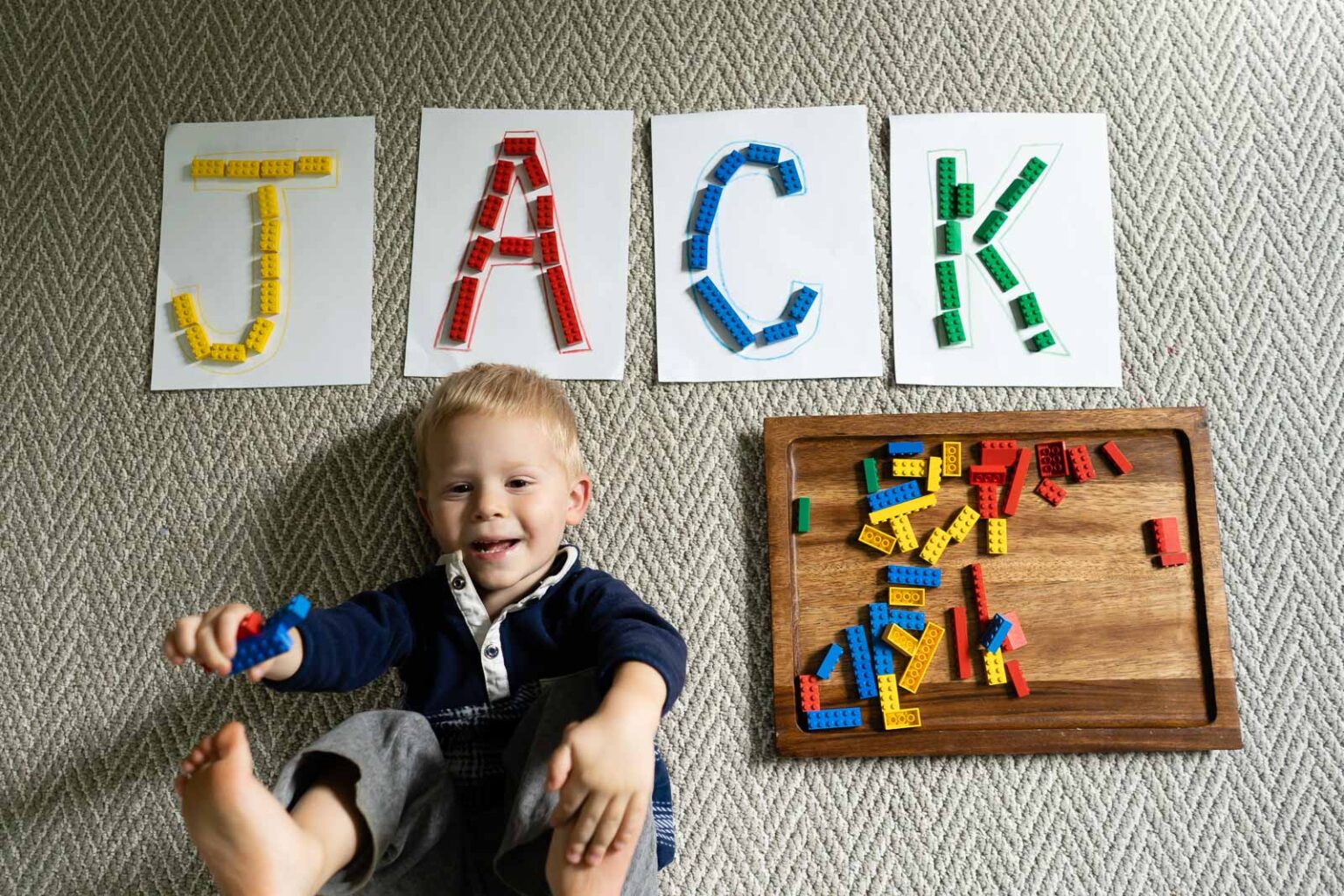 How to Make LEGO Letters with Your Toddler (+ Learn Colors!)