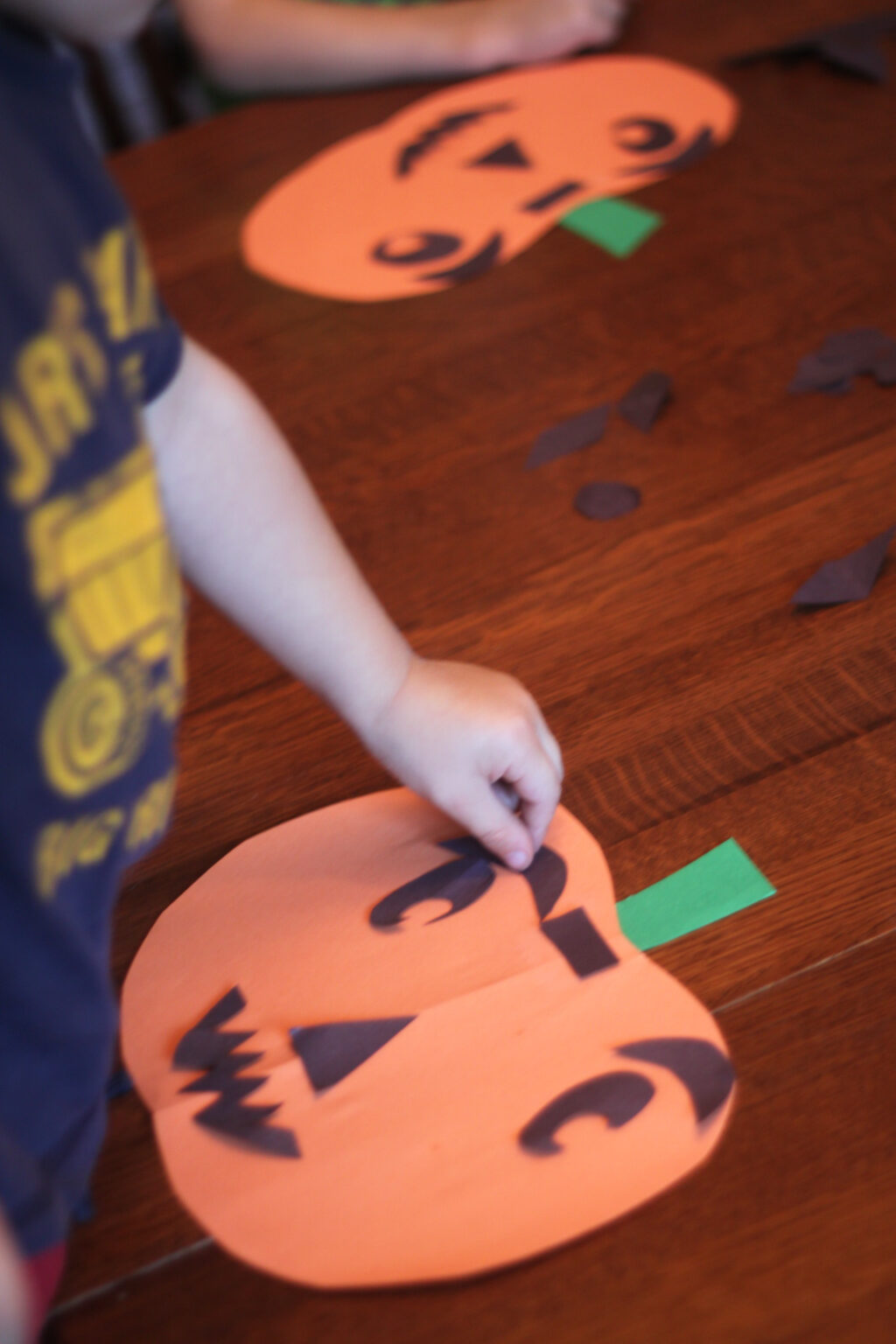 Pumpkin Face Shapes Match Up Activity for Halloween Fun - HOAWG