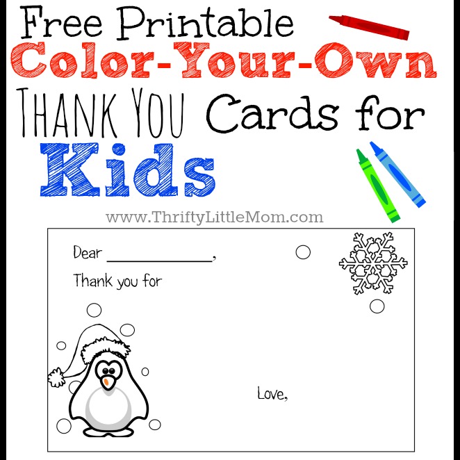 Adorable Printable Thank You Cards for Kids to Write - HOAWG