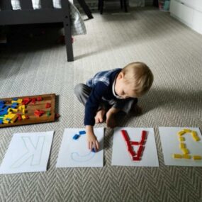 How to Make LEGO Letters with Your Toddler (+ Learn Colors!)